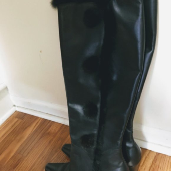 Bellini | Shoes | Bellini Boots With Black Fur Trim | Poshmark